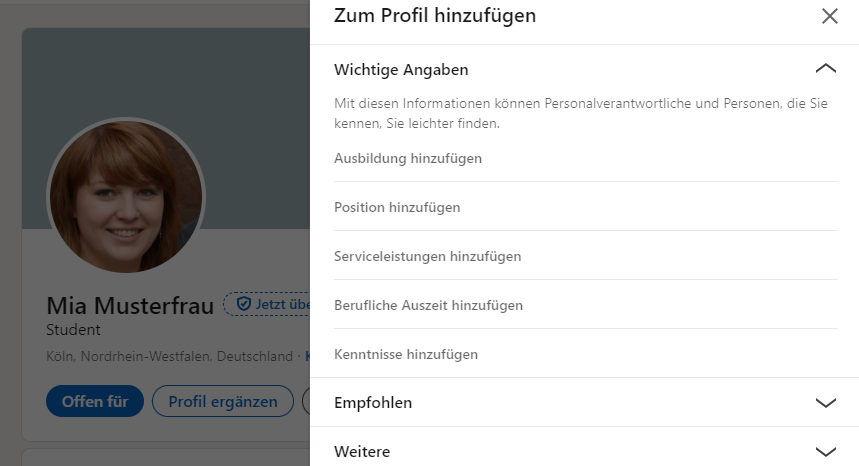 Lebenslauf in LinkedIn erstellen - Anleitung und Tipps